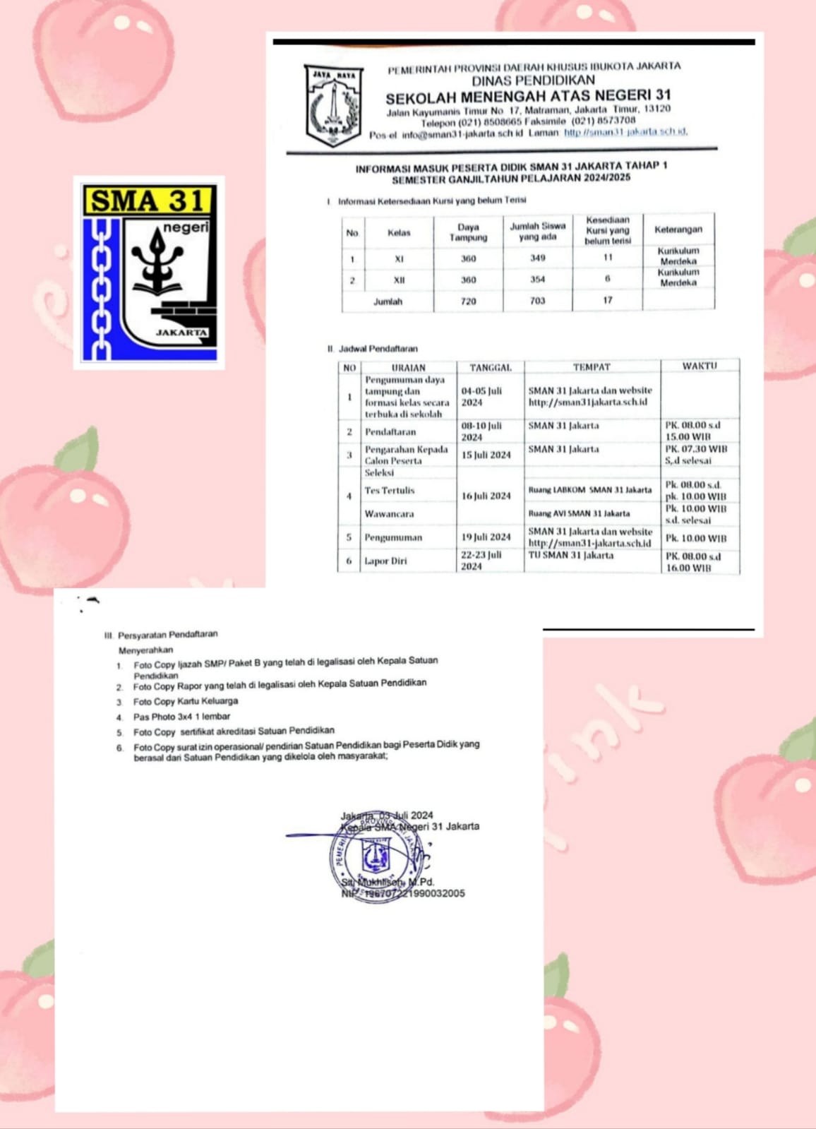INFORMASI MUTASI MASUK SMAN 31 2024/2025 – SMA NEGERI 31 JAKARTA